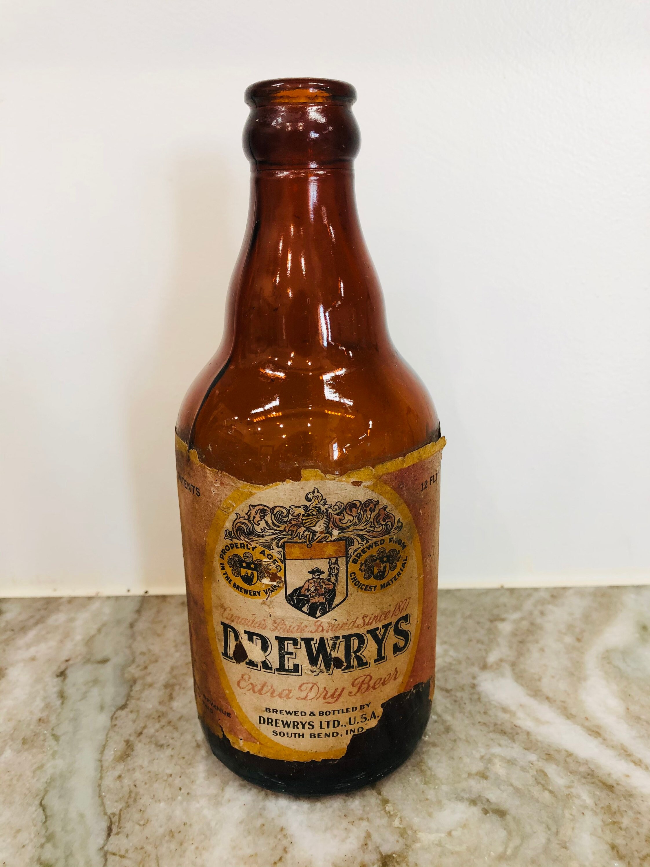 12 Fluid Ounces Vintage Rare Drewry\u2019s Extra Dry Beer Bottle ...