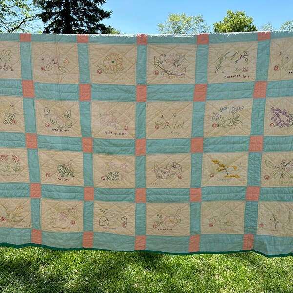 Flower Basket Quilt - Etsy