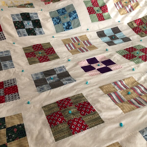 Nine Patch Quilt - Etsy