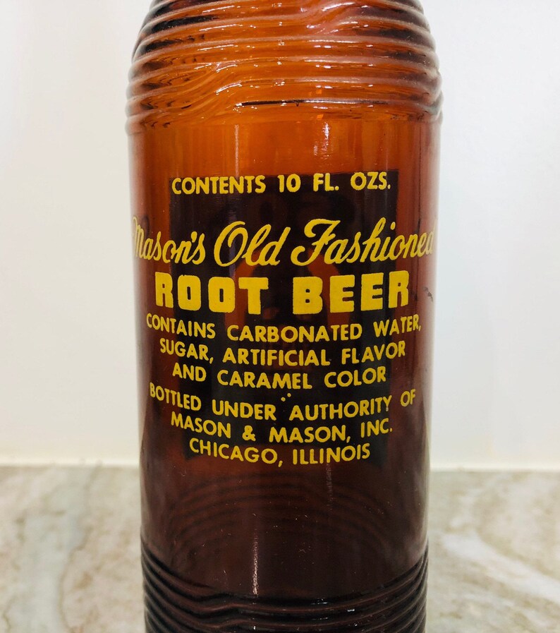 Vintage Masons Old Fashioned Root Beer Bottle 10 Ozs. - Etsy