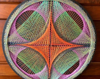 Colorful Pentagon String Art Wall Hanging - Etsy