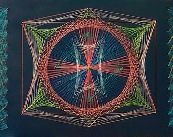 Colorful Pentagon String Art Wall Hanging - Etsy