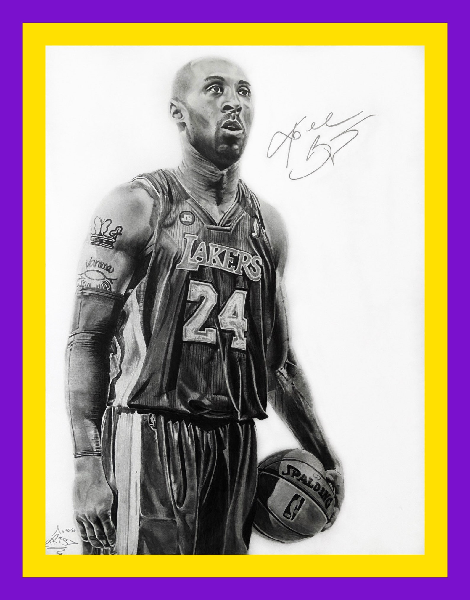 Kobe Bryant Drawing *poster Print* - Etsy