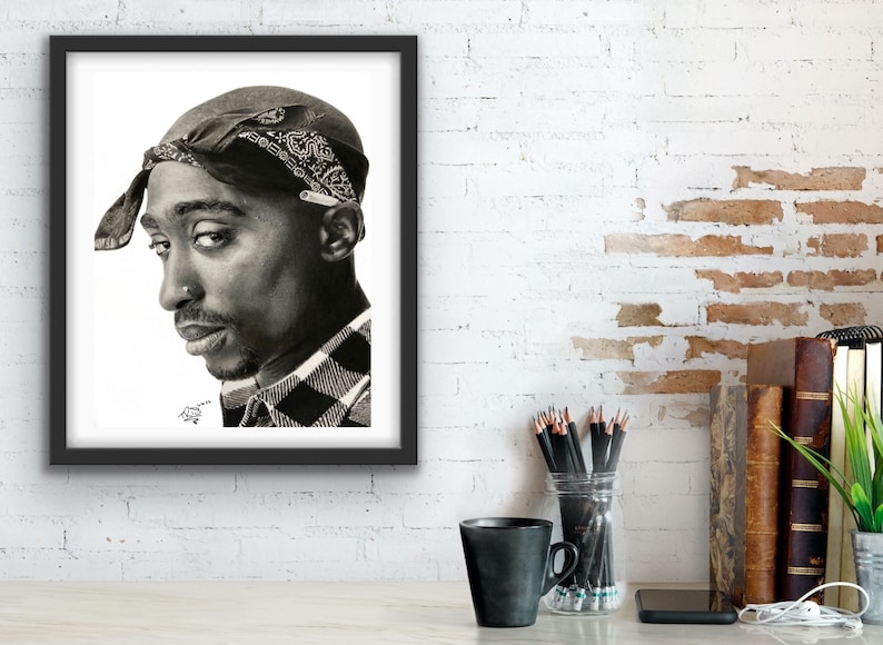 Tupac 2pac Shakur Drawing Poster Print - Etsy
