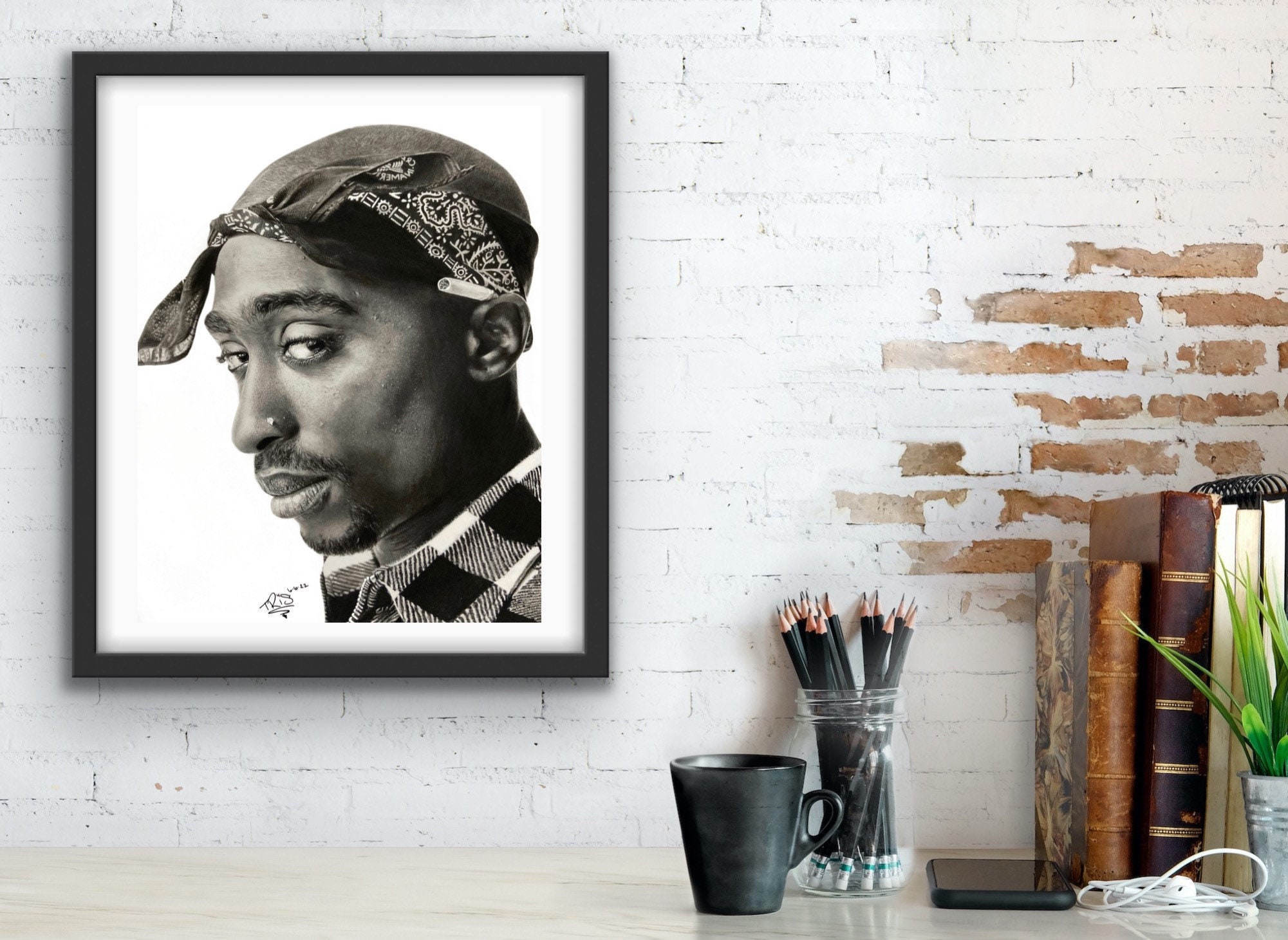 Tupac 2pac Shakur Drawing Poster Print - Etsy