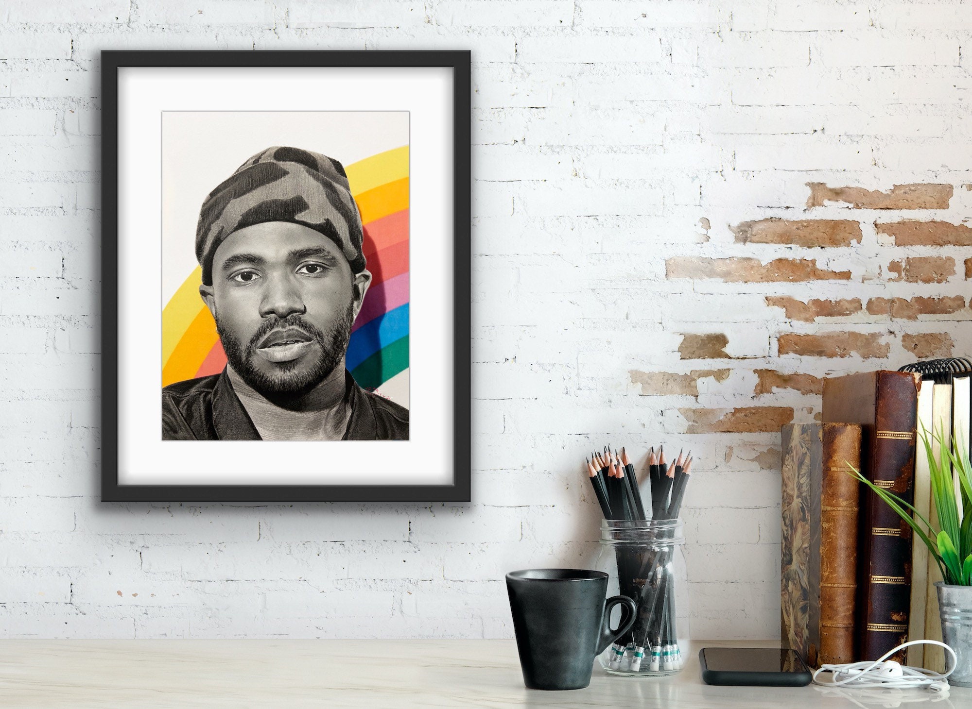 Frank Ocean Drawing PRINT I Got Two Versions. Twooo Versions - Etsy