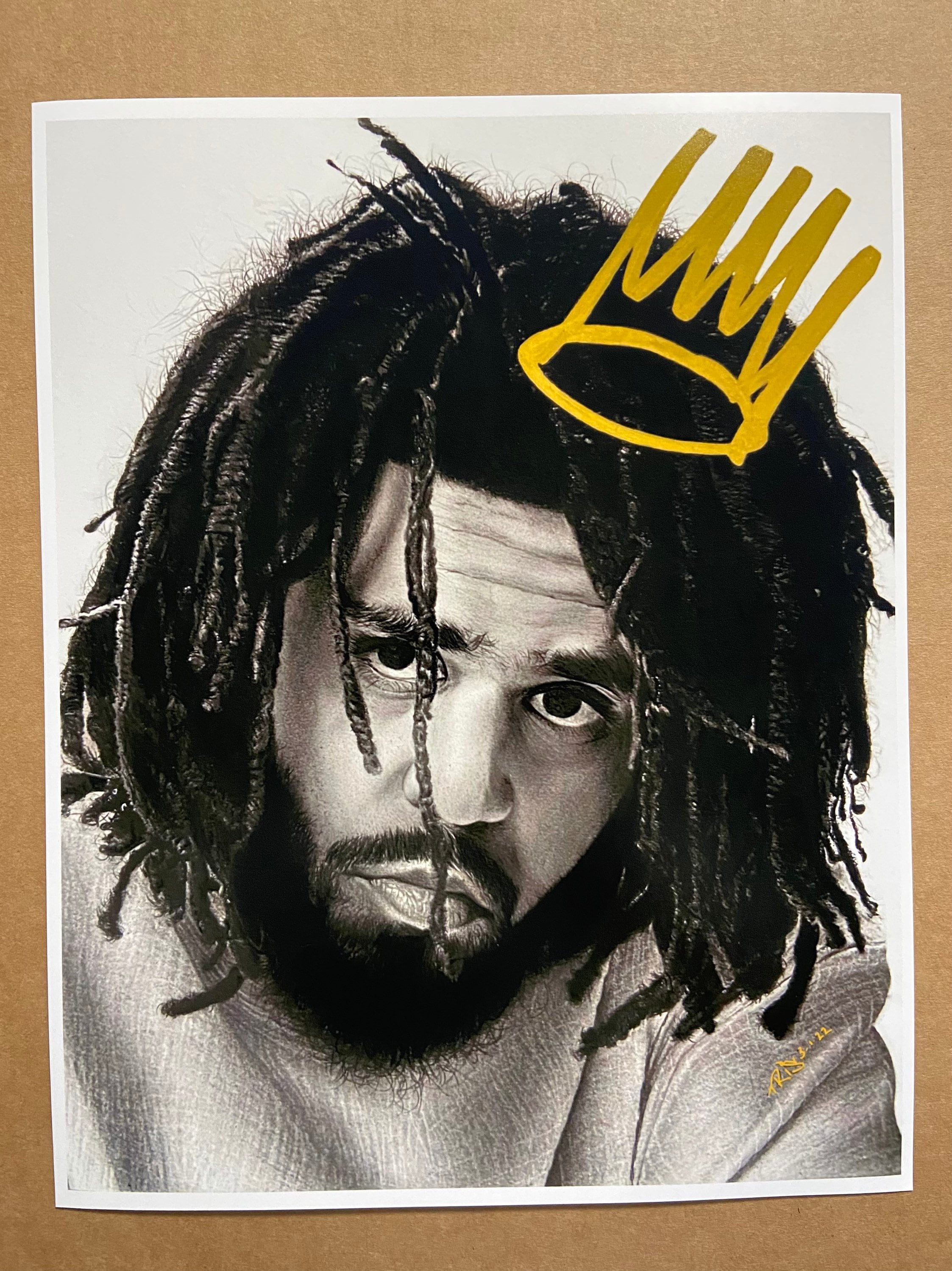 J. Cole Drawing poster Print - Etsy