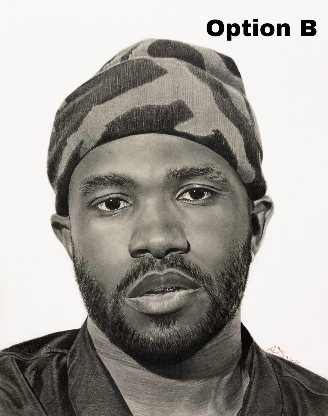 Frank Ocean Drawing PRINT I Got Two Versions. Twooo Versions - Etsy