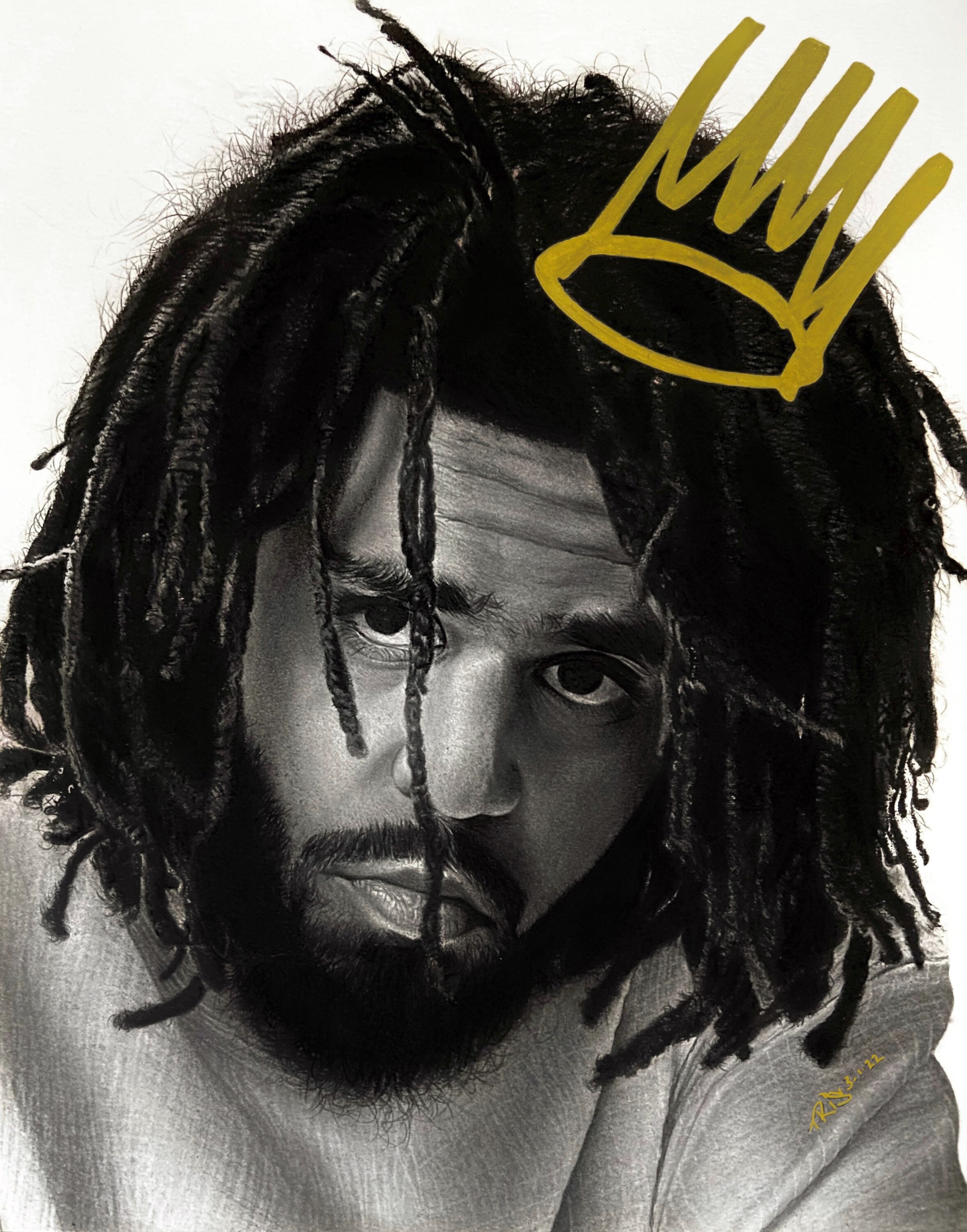 J. Cole Drawing poster Print - Etsy