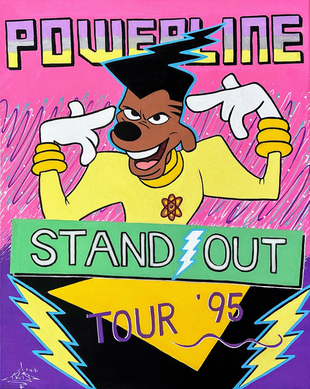 Powerline (from A Goofy Movie) Painting *PRINT* - Etsy