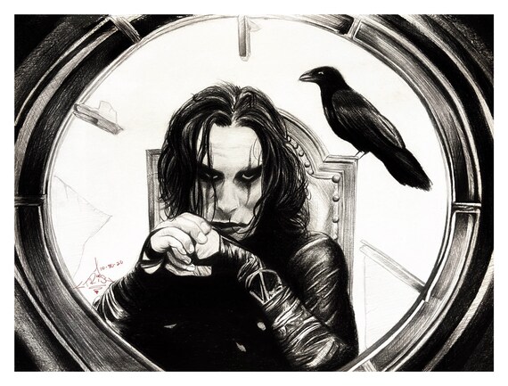 The Crow Face Drawing