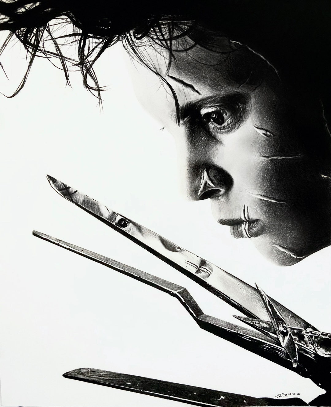 Edward Scissorhands Drawing *poster Print* - Etsy