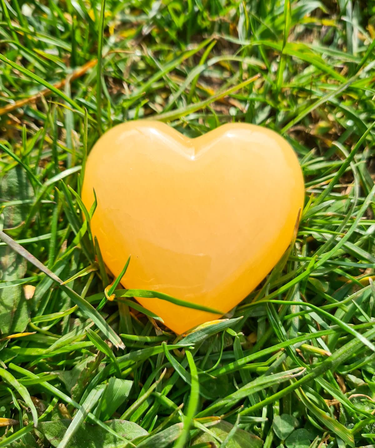 Corazón hinchado de calcita naranja / calcita naranja / - Etsy España