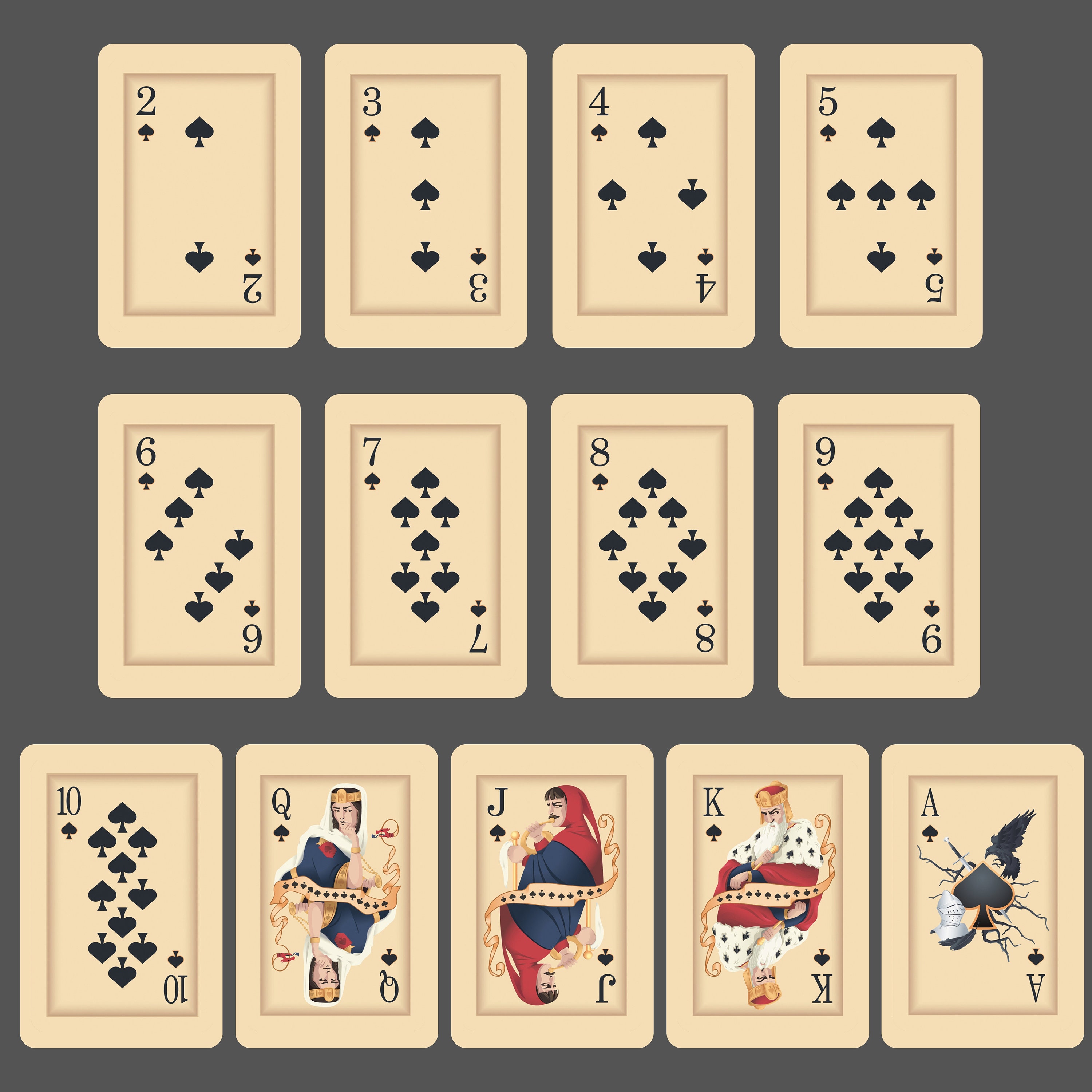 Medieval Playing Cards, Set of 2 Poker Cards, Unique Playing Cards ...