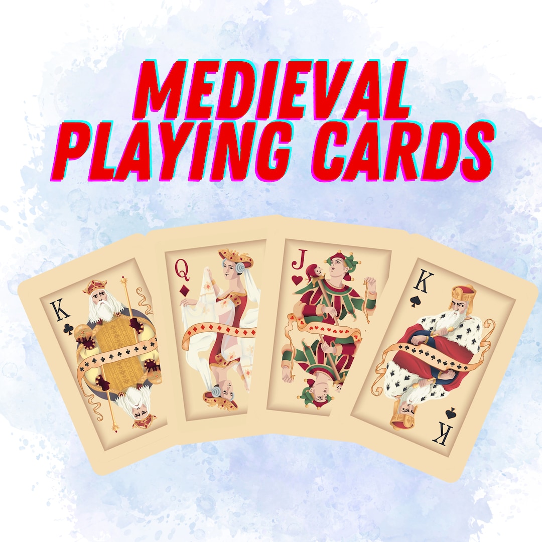 Medieval Playing Cards, Set of 2 Poker Cards, Unique Playing Cards ...