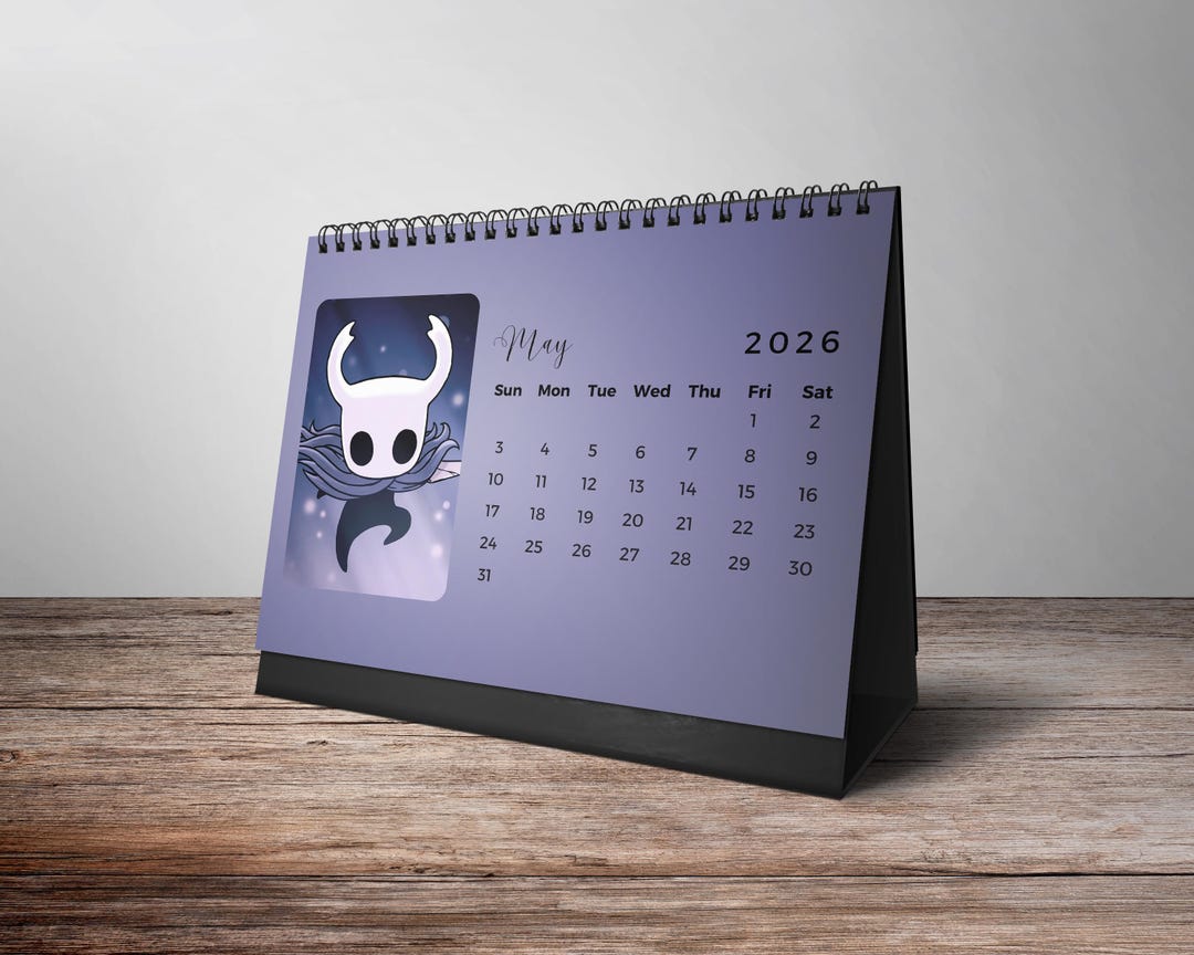 Hollow Knight Calendar 2026, Desk Calendar, Gaming Decor - Etsy