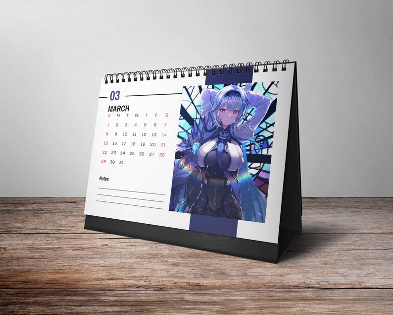 Genshin Impact 2027 Desk Calendar - Character Art Monthly Scheduler ...