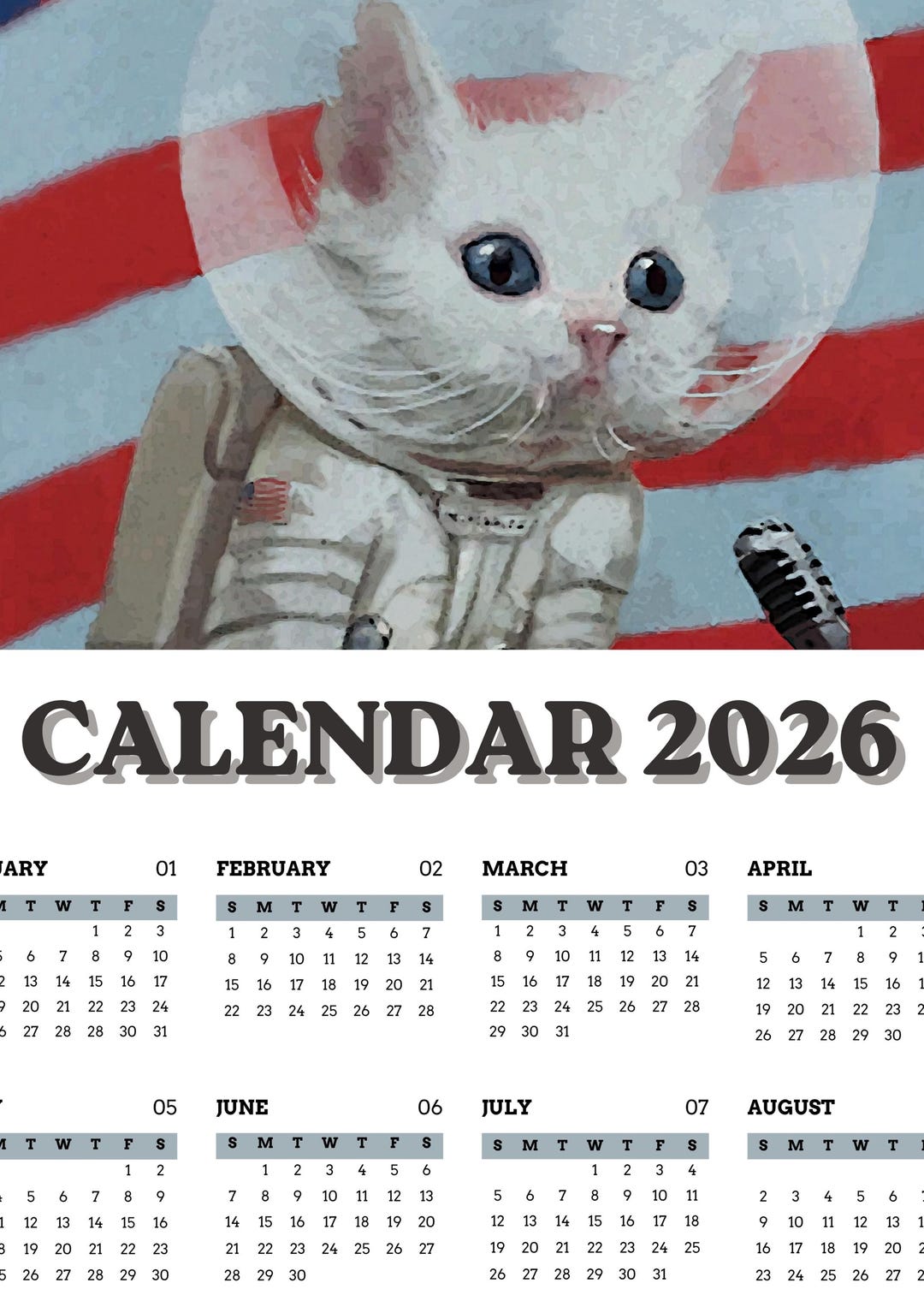 2026 Poster Calendar, Mr. Pebbles, Fallout Poster, Wall Calendar, Large ...