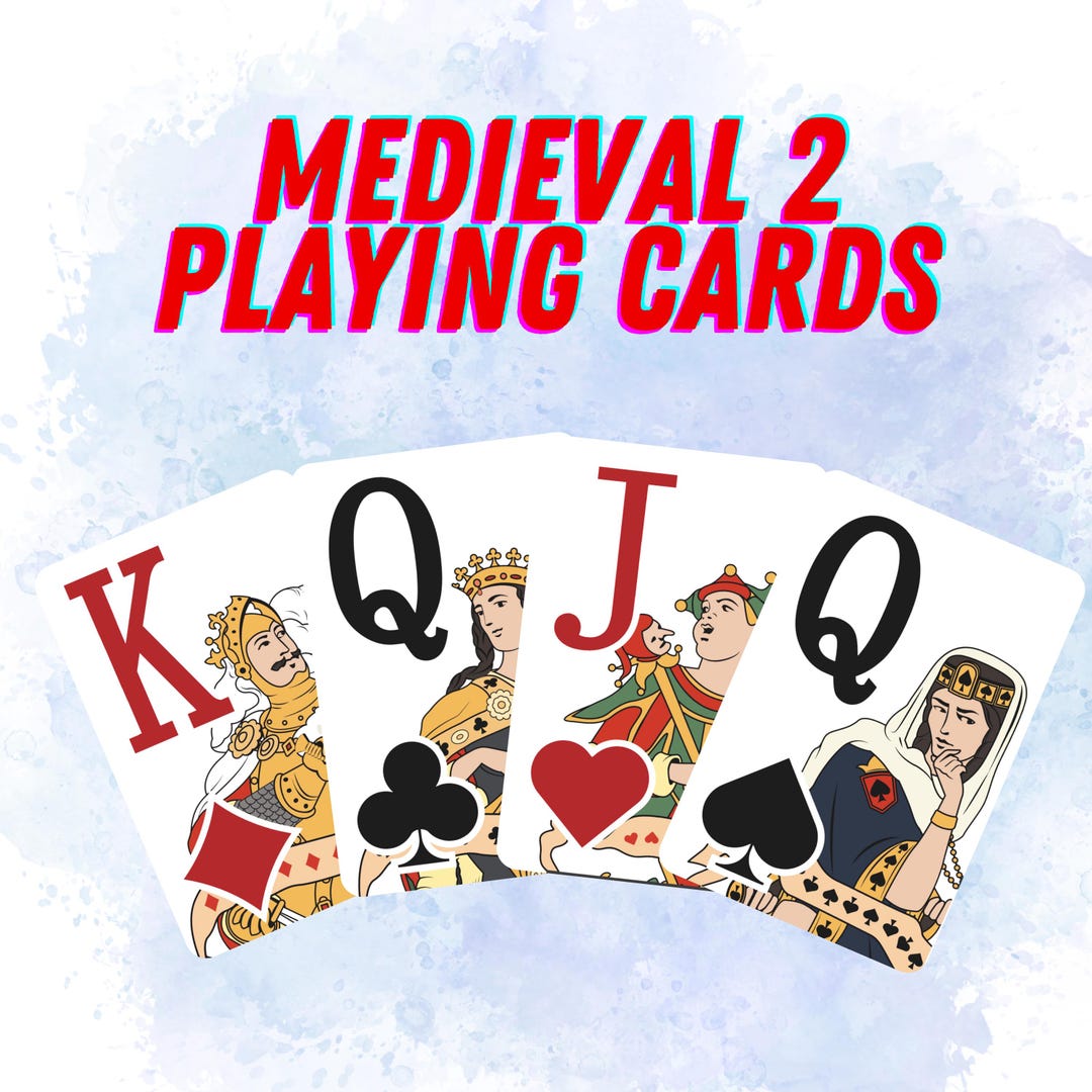 Medieval 2 Playing Cards, Set of 2 Poker Cards, Unique Playing Cards ...