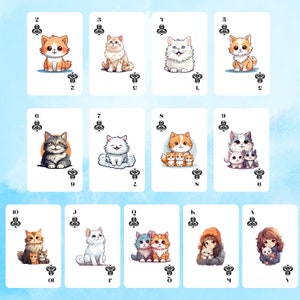 Set of 2 Cat Playing Cards, Kitty Playing Cards, Unique Playing Cards ...