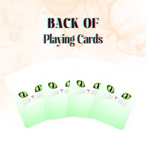 Set of 2 Cat Playing Cards, Kitty Playing Cards, Unique Playing Cards ...