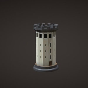MEDIEVAL Tower CHESS Piece STL File to Print in 3D or Cnc - Etsy