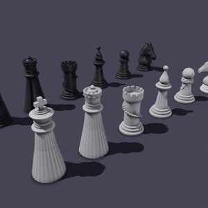 3D Original CHESS SET - STL Files for 3D Printers and Cnc Routers - Etsy
