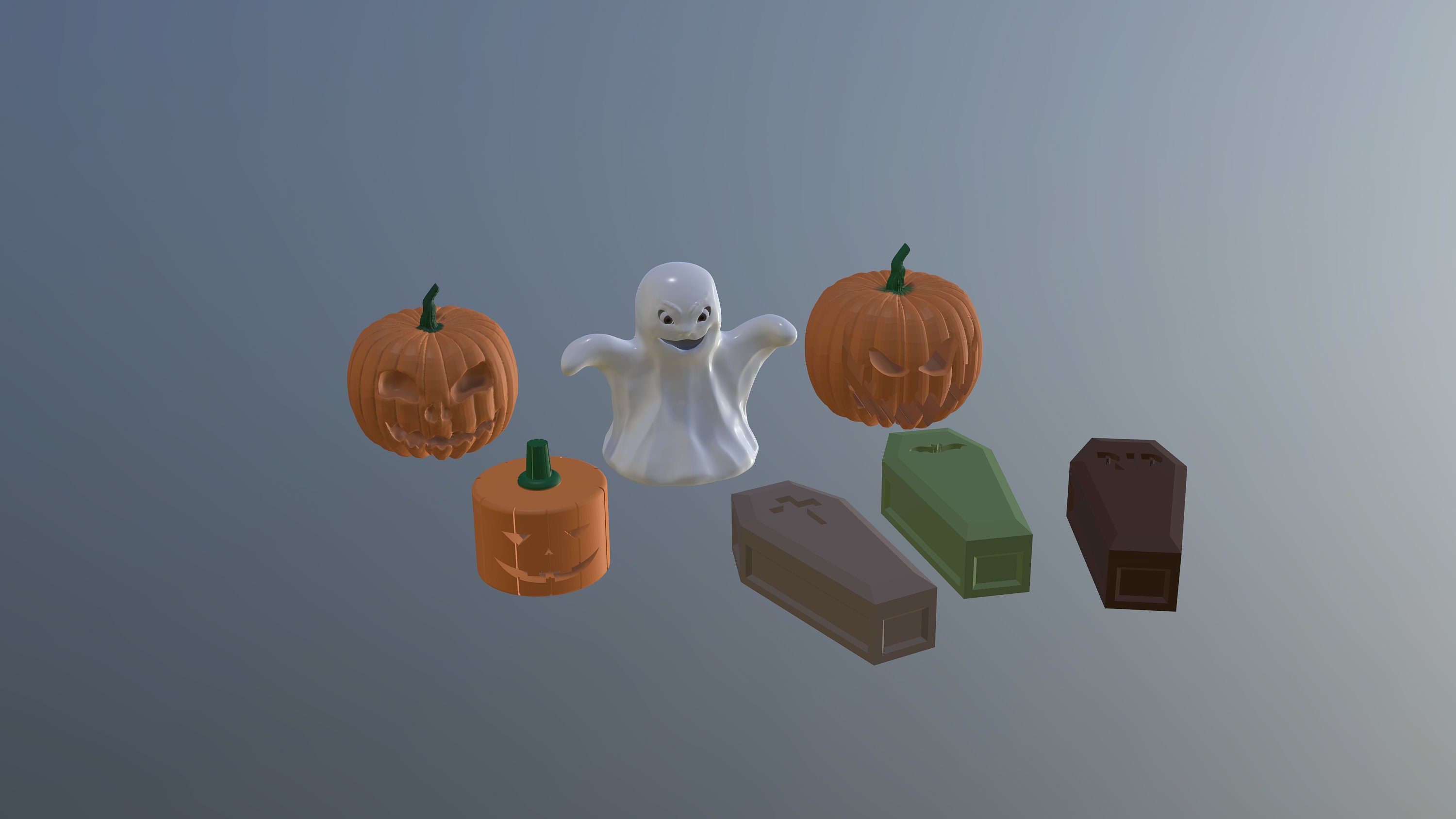 HALLOWEEN PACK 7 STL Model Files to Print in 3D - Etsy