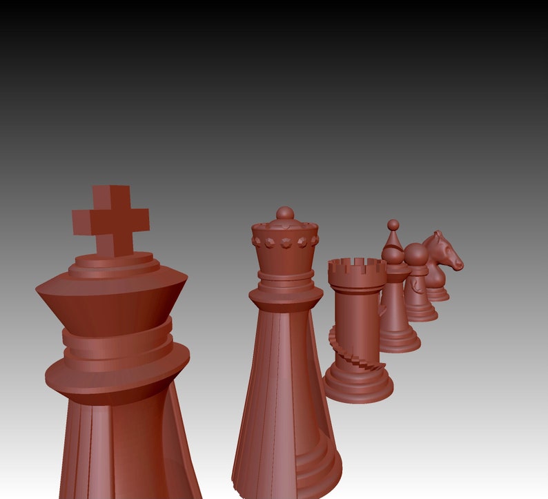 3D CHESS SET STL Files for 3D Printers - Etsy