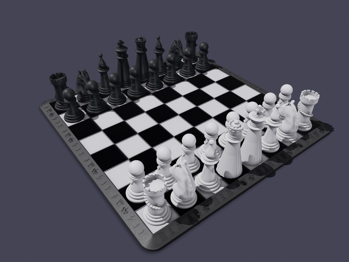 3D CHESS SET STL Files for 3D Printers - Etsy