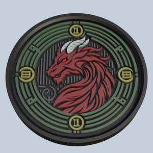 Dragon Medallion Dnd - STL Files to Print in 3D - Etsy