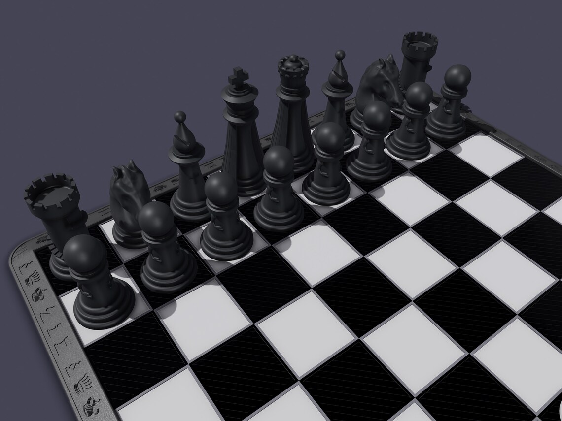 3D CHESS SET STL Files for 3D Printers - Etsy
