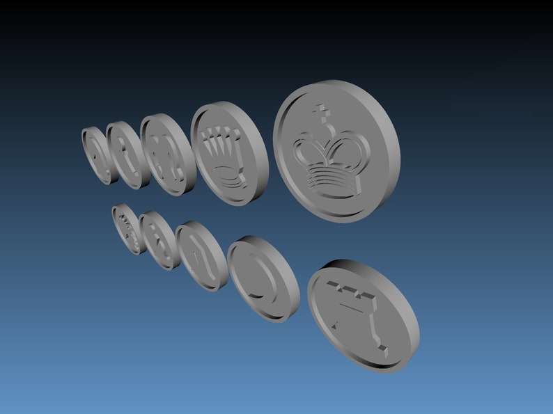 CHESS Chips - STL Digital Files to Print on 3D Printer or Cnc - Etsy