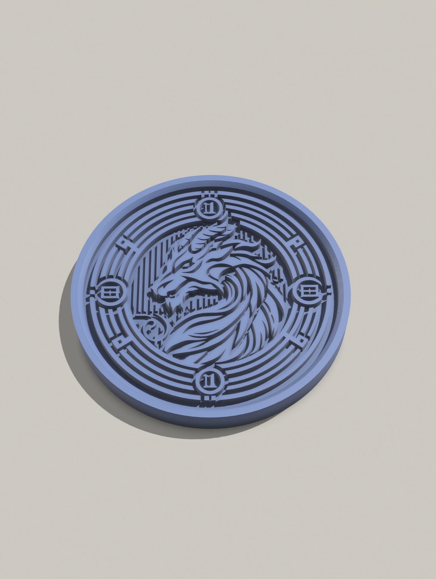 Dragon Medallion Dnd - STL Files to Print in 3D - Etsy