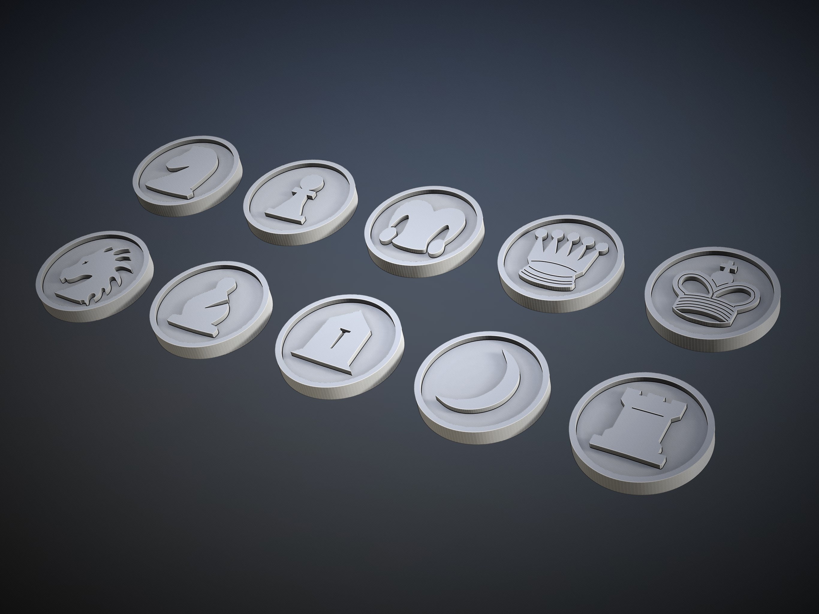 CHESS Chips - STL Digital Files to Print on 3D Printer or Cnc - Etsy