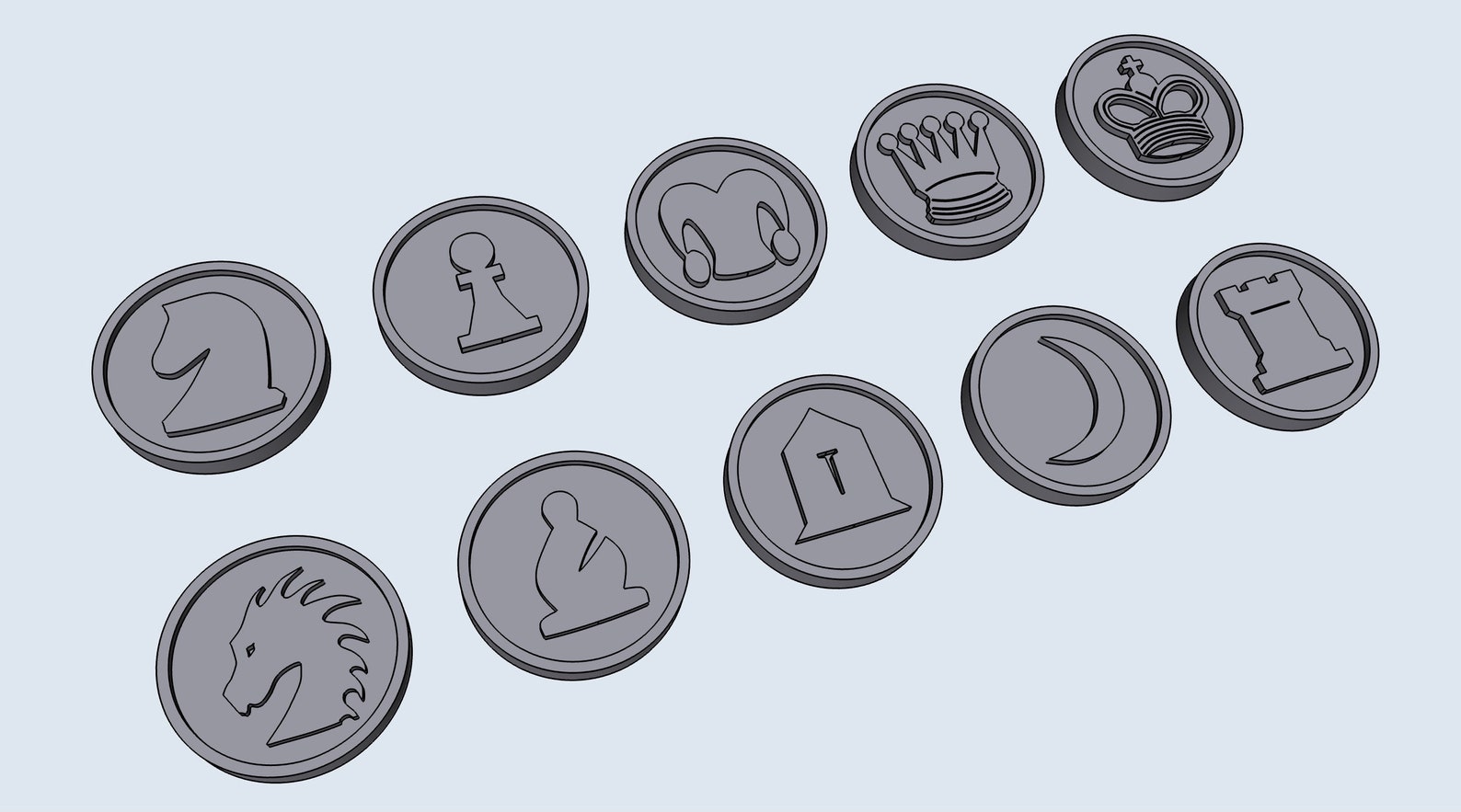 CHESS Chips - STL Digital Files to Print on 3D Printer or Cnc - Etsy