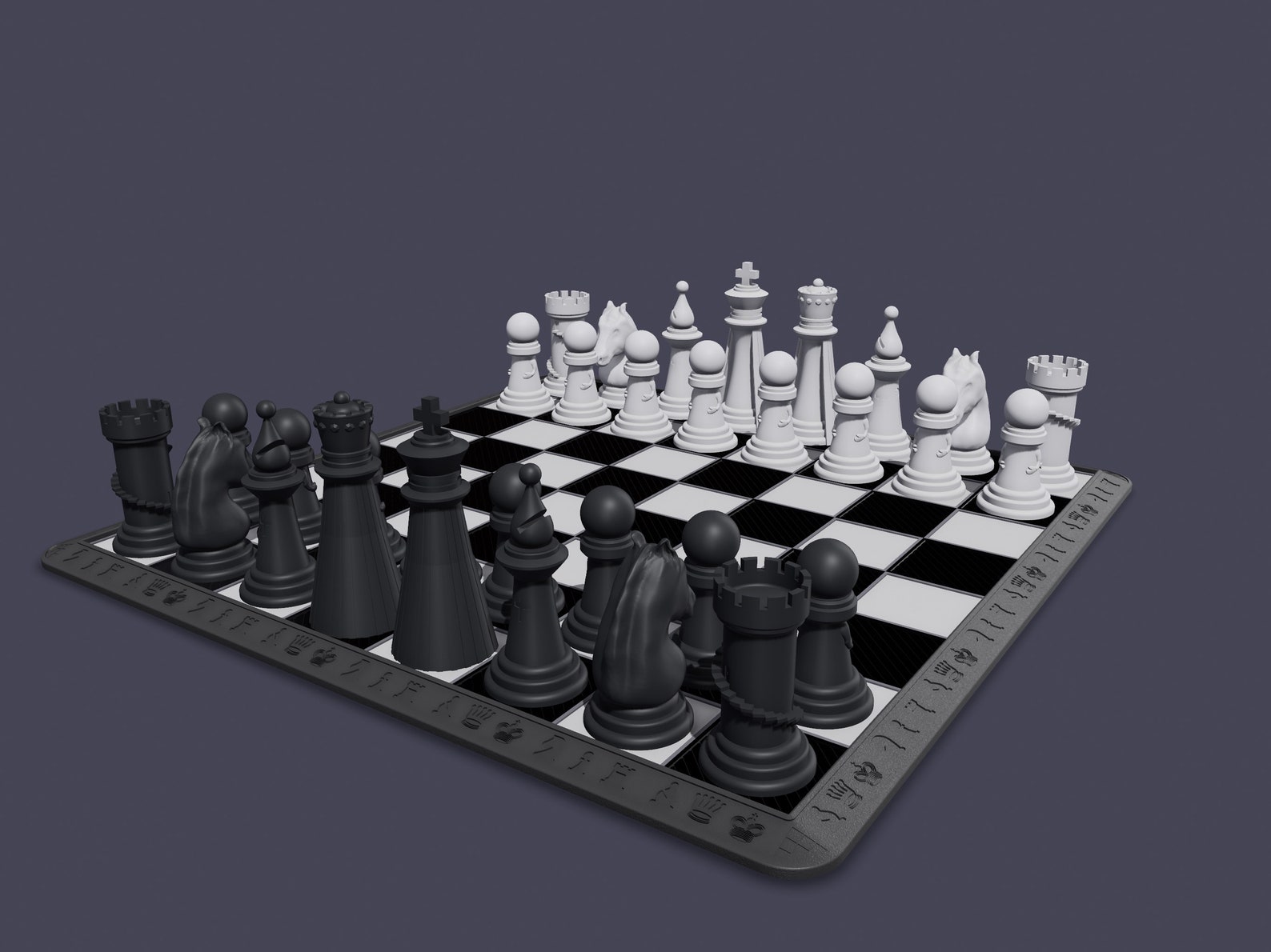 3D CHESS Set + Modular Chess BOARD - STL Files for 3D Printers - Build ...