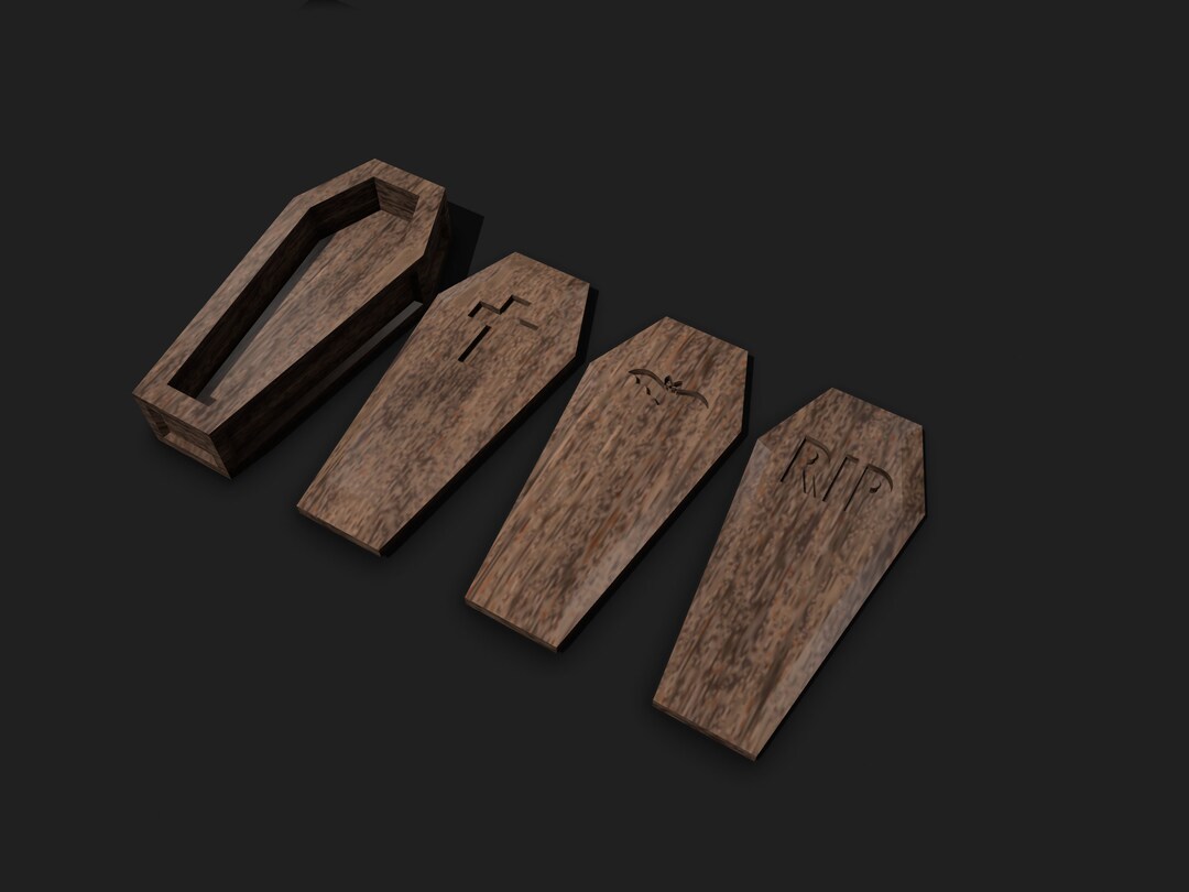 HALLOWEEN COFFIN With Three Different Lids. STL File to Print in 3D - Etsy