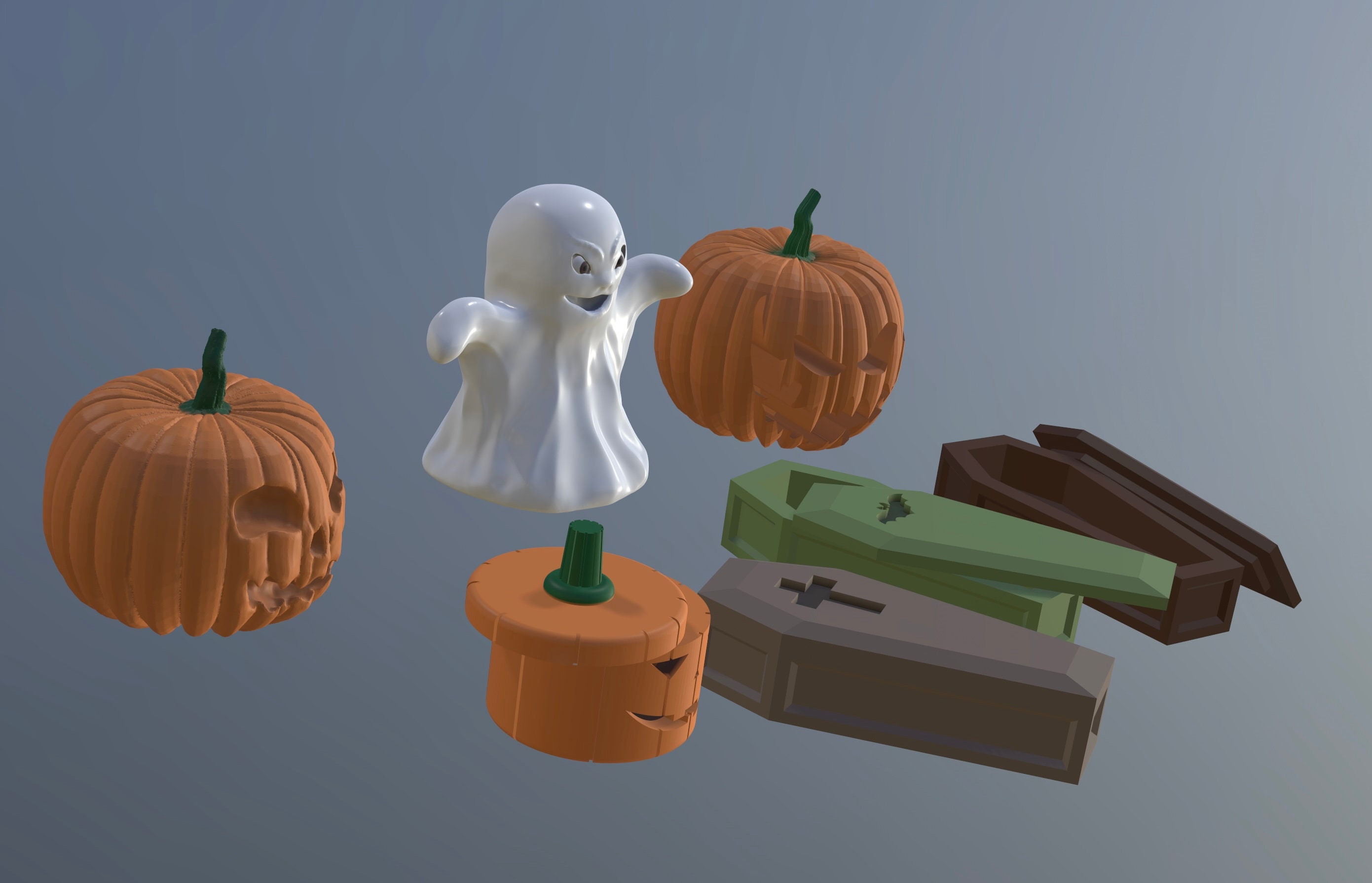 HALLOWEEN PACK 7 STL Model Files to Print in 3D - Etsy