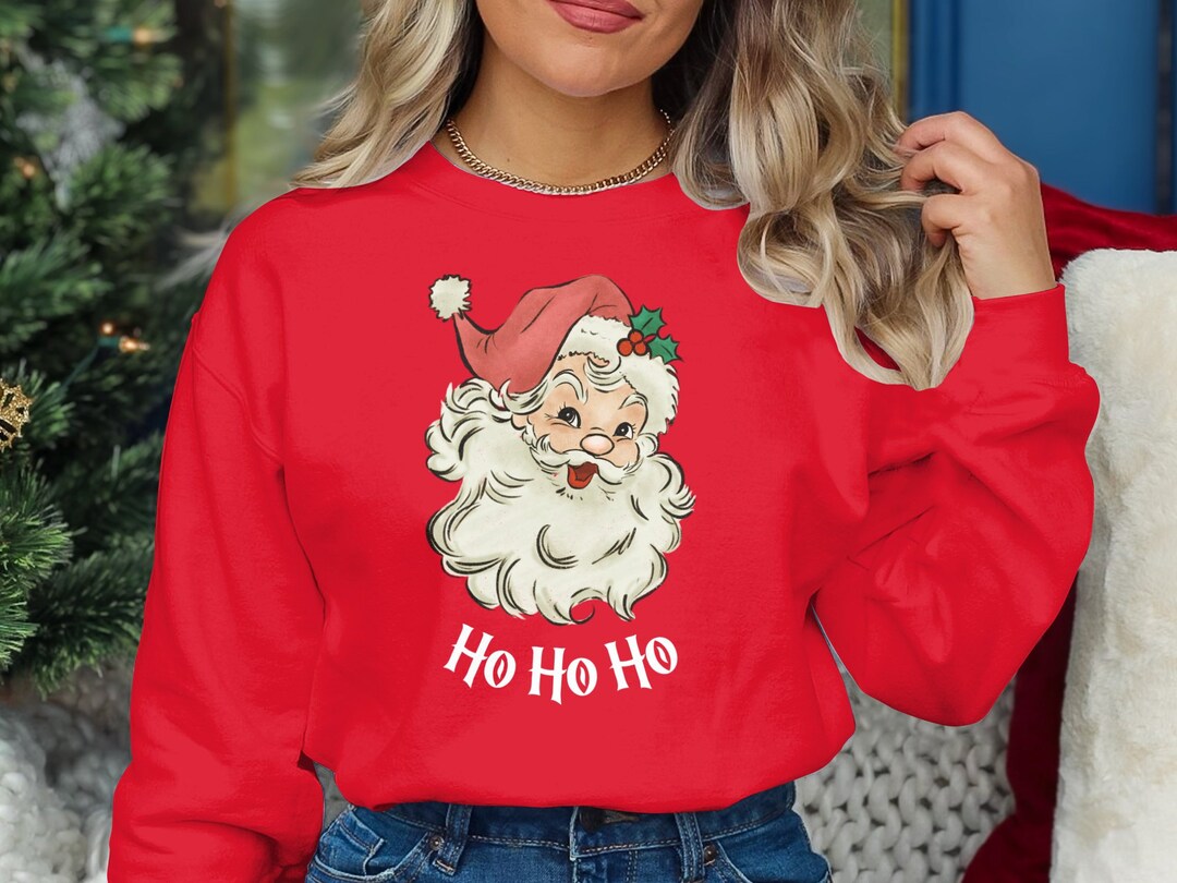 Vintage Santa Sweater Retro Santa Sweatshirt Retro Christmas - Etsy