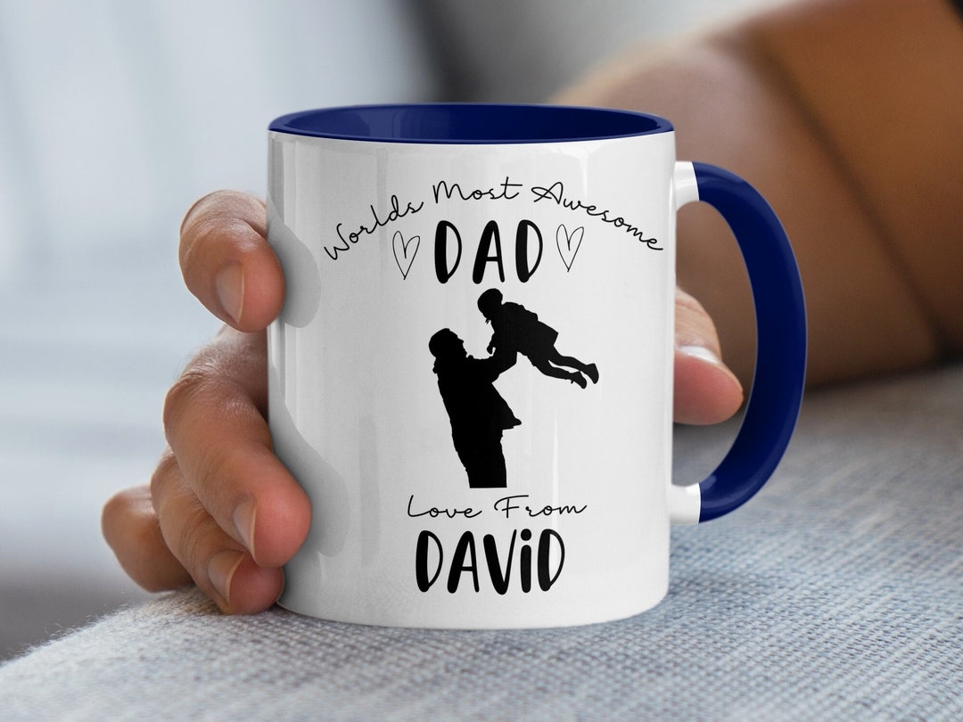 Personalized Dad Coffee Mug, Custom Dad Birthday Gift, Son Gift for ...