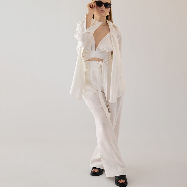 Women Linen Set - Etsy