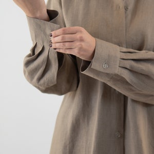 Linen 2 PC Linen Set, Oversized Shirt and Wide Leg Trousers, Women ...