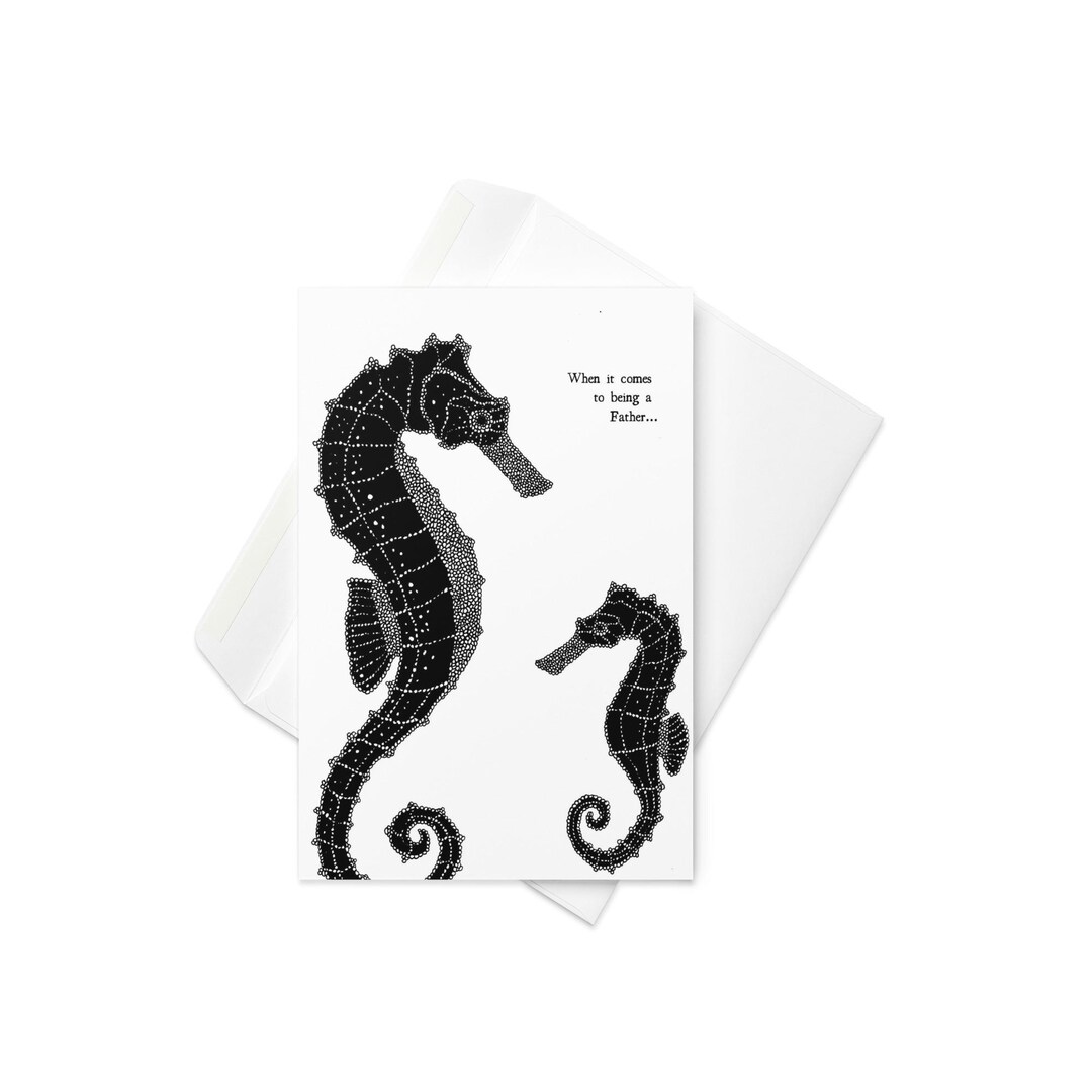Father’s Day Card – “you Deliver!” Seahorse Pun – Hand Drawn – From Kid ...