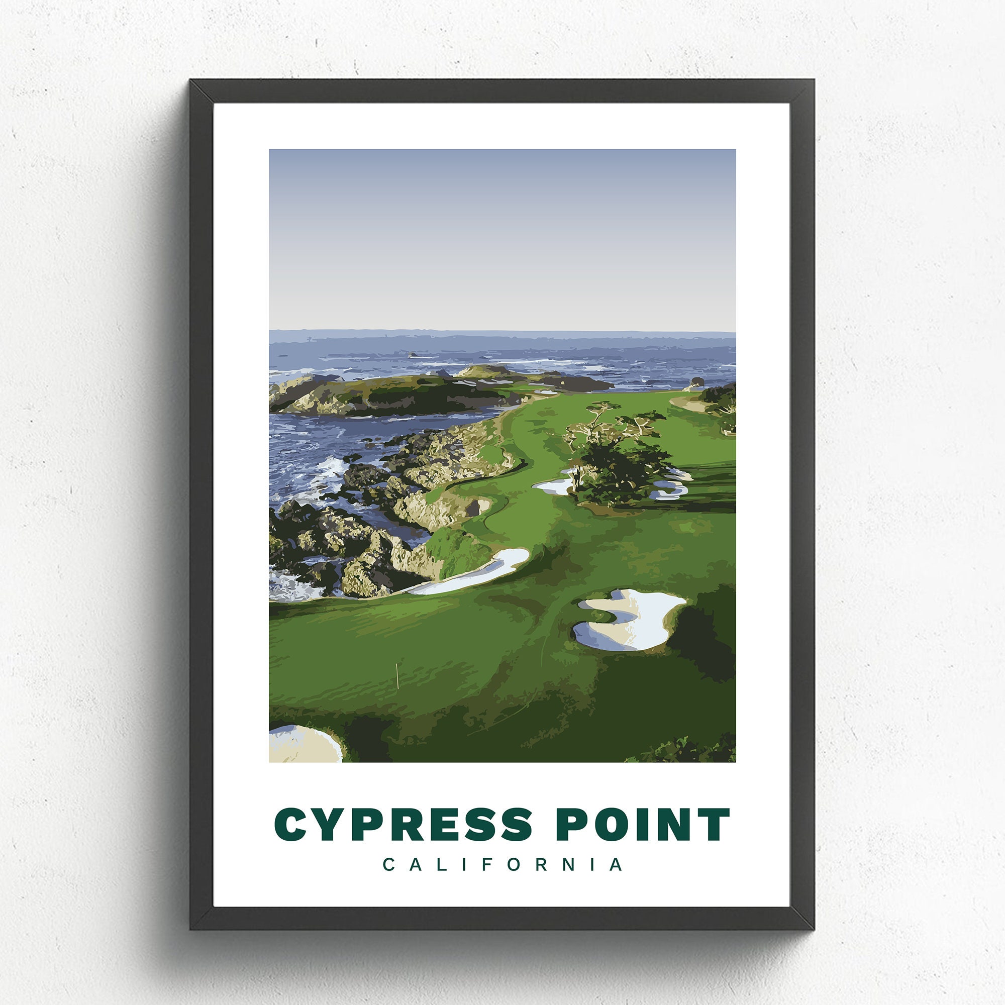 Cypress Point Club California Golf Vector Print - Etsy