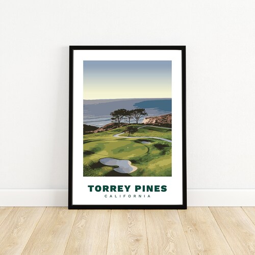 Torrey Pines Golf Club Travel Poster US Open Golf Wall Art - Etsy