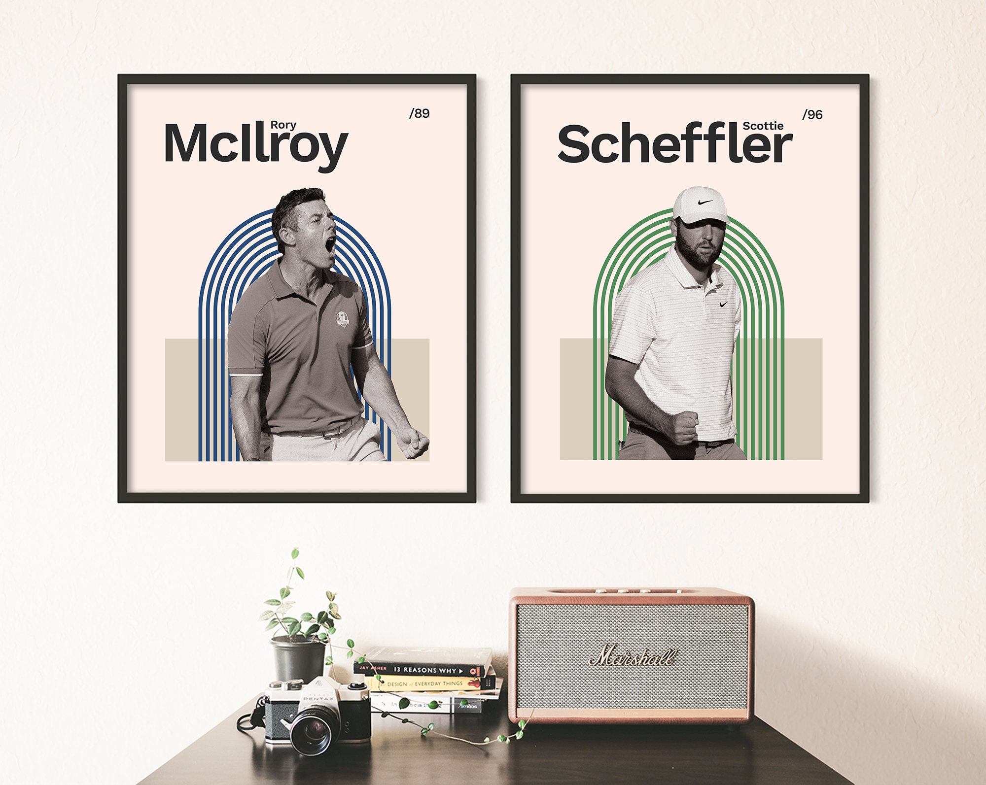 Scottie Scheffler Mid-century Golf Poster | Golf Print | Birthday Gift ...