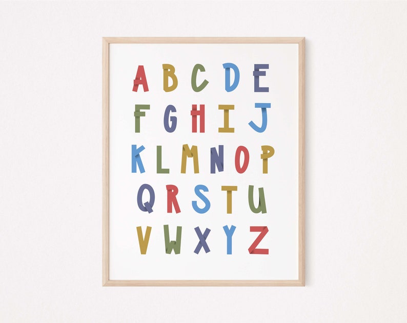 Printable Alphabet Poster | Alphabet Wall Art | ABC Poster ...