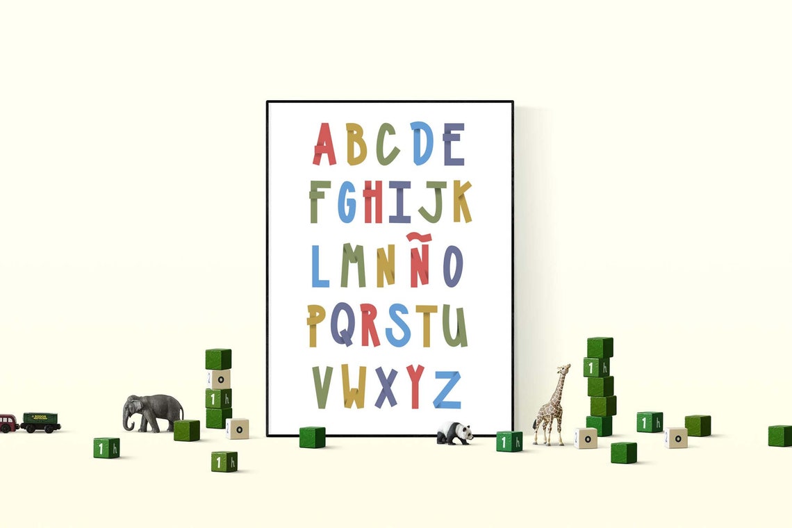 Alfabeto Arte De Pared Spanish Alphabet Wall Art Printable - Etsy