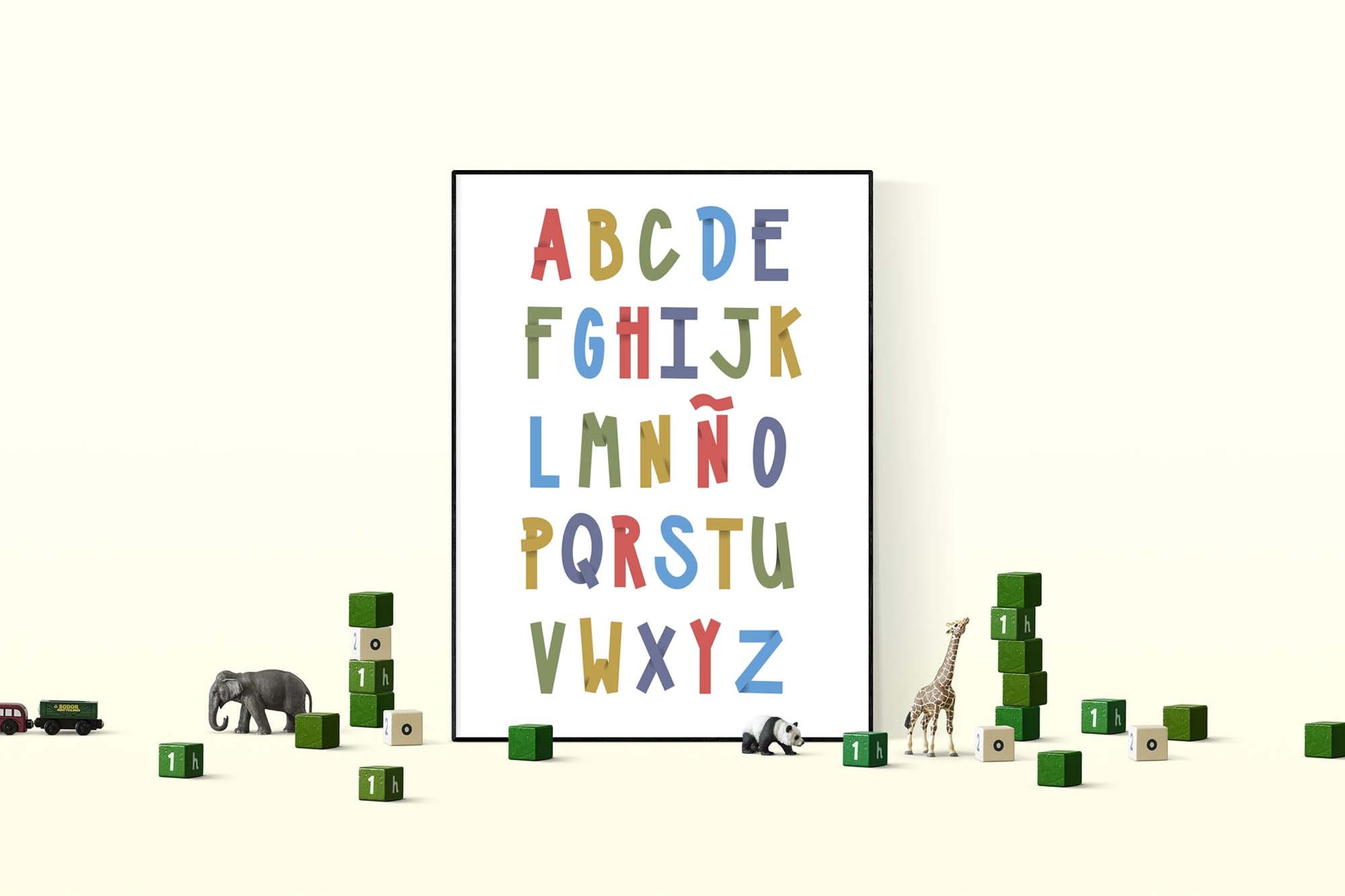 Alfabeto Arte De Pared Spanish Alphabet Wall Art Printable - Etsy